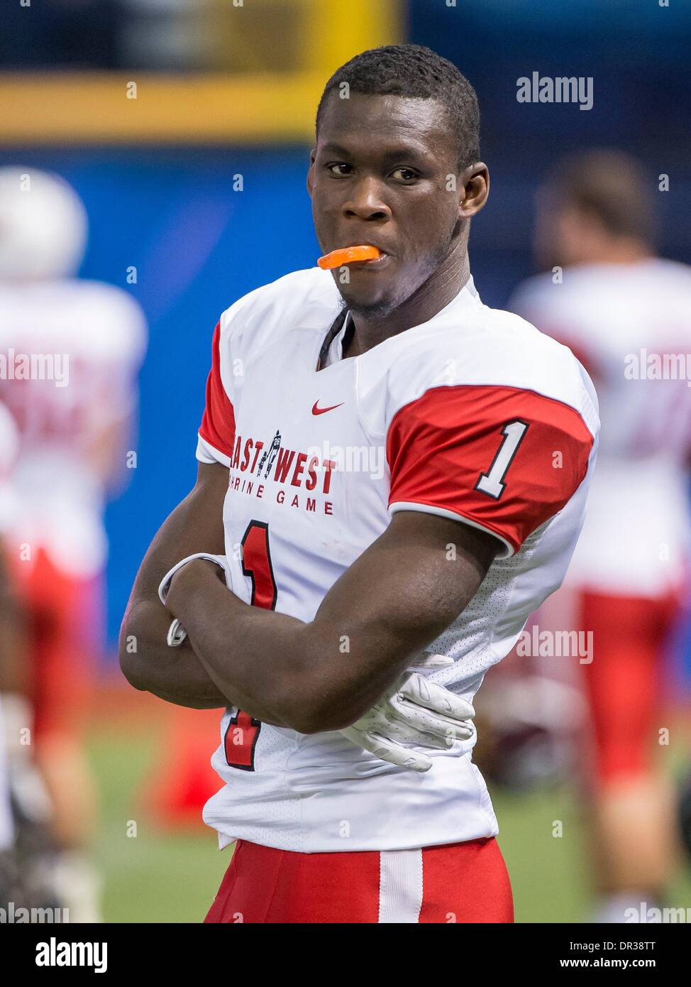 St Petersburg, Florida, USA. 18th Jan 2014. East wide receiver Allen ...