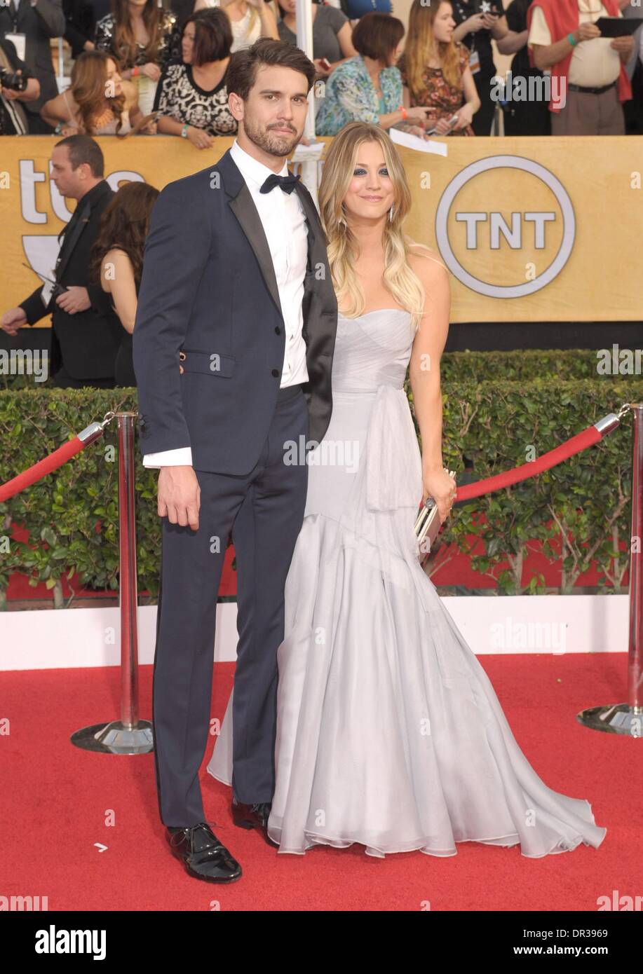 Los Angeles, CA, USA. 18th Jan, 2014. Ryan Sweeting, Kaley Cuoco at ...