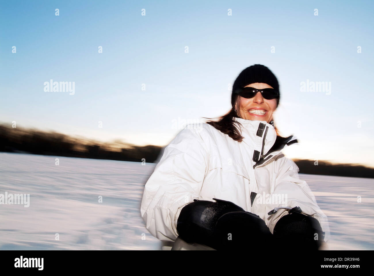 Young woman turning in circles, Hamburg, Germany Stock Photo - Alamy