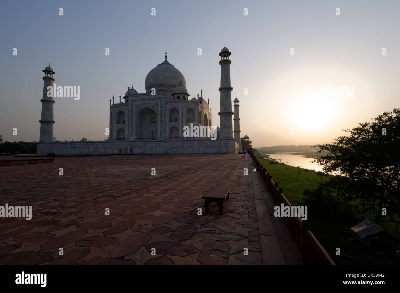 The Taj Mahal at sunset Stock Photo - Alamy
