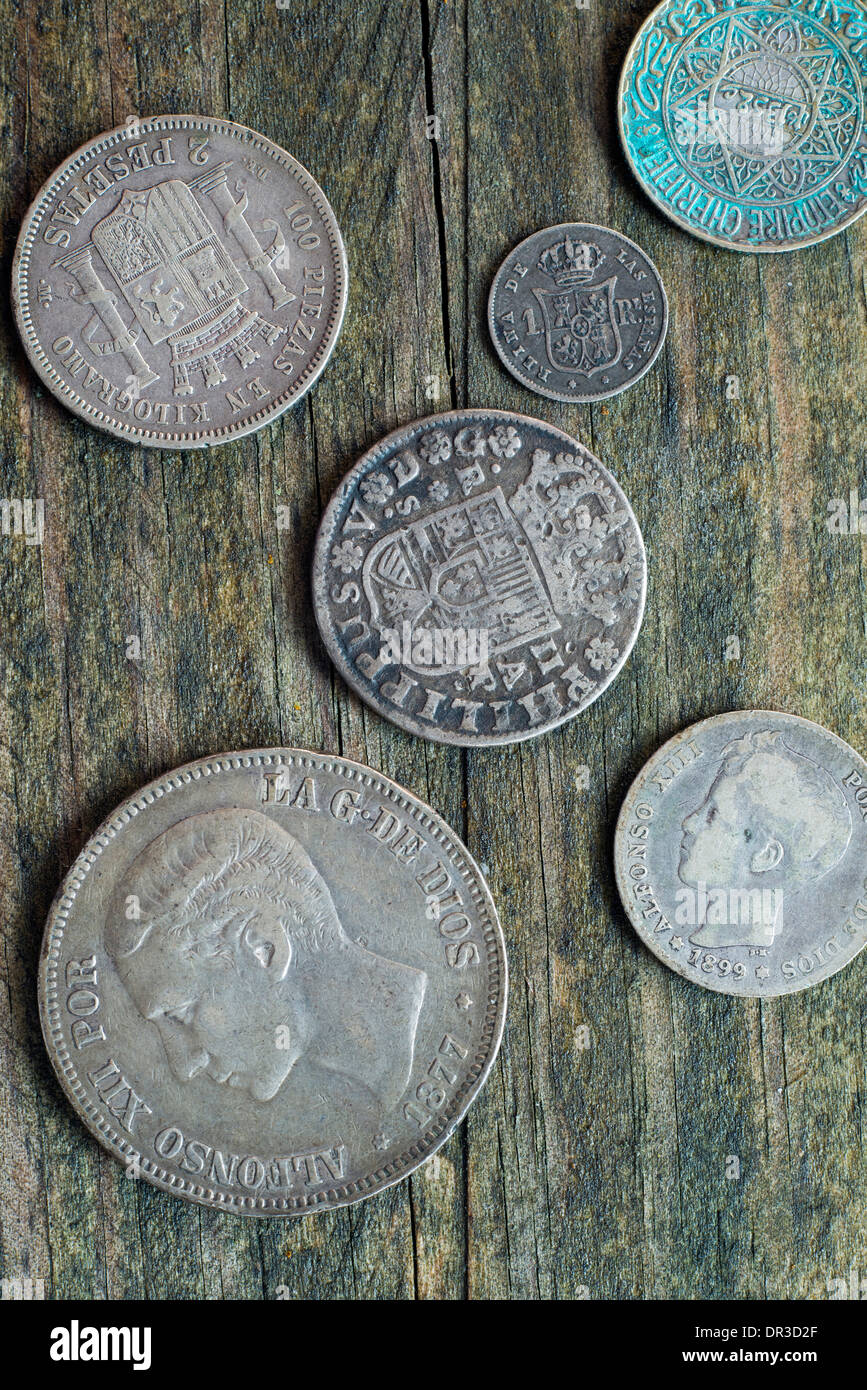 Antique silver coins hi-res stock photography and images - Alamy