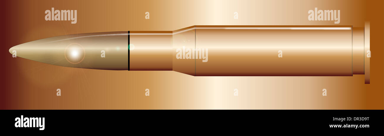 A rifle bullet isolated over a metal background Stock Photo - Alamy
