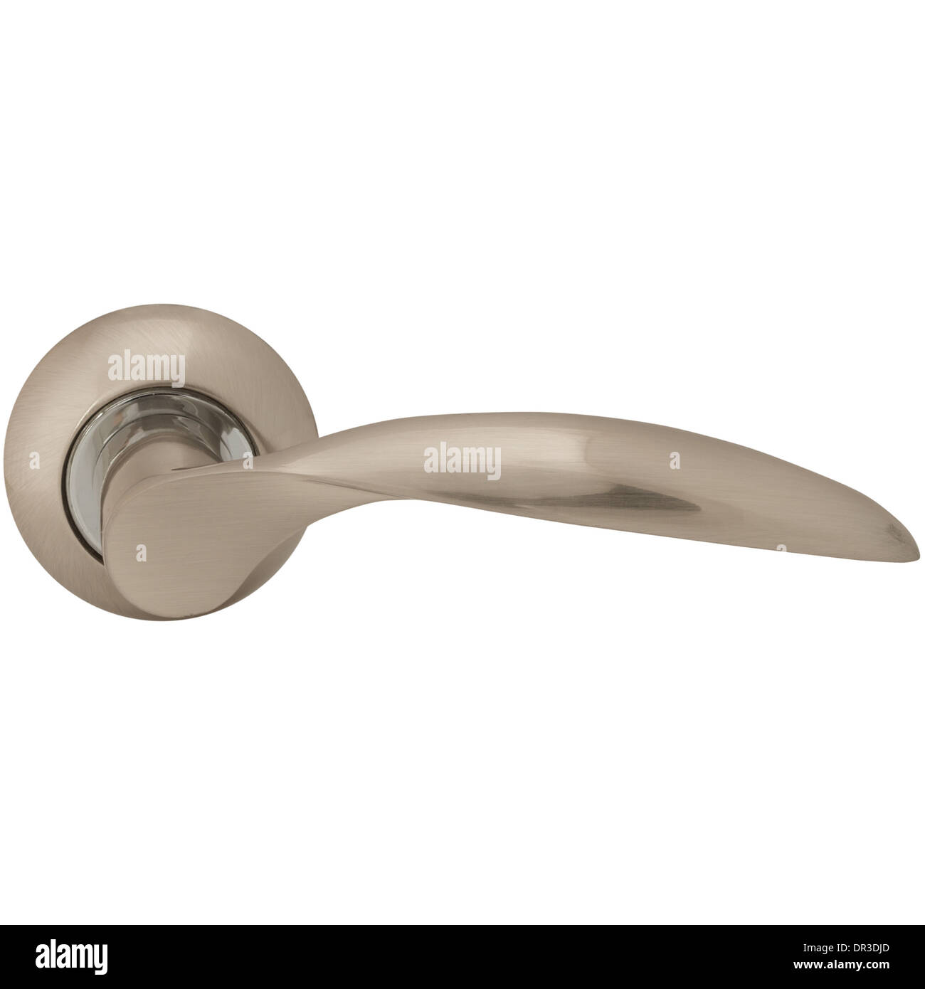 Classic door handle side view isolated on white Stock Photo - Alamy