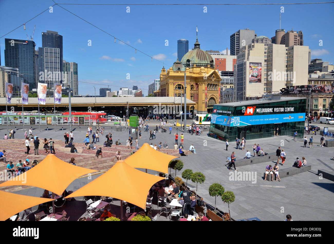 Federation Square in Melbourne, Victoria, Australia Stock Photo - Alamy