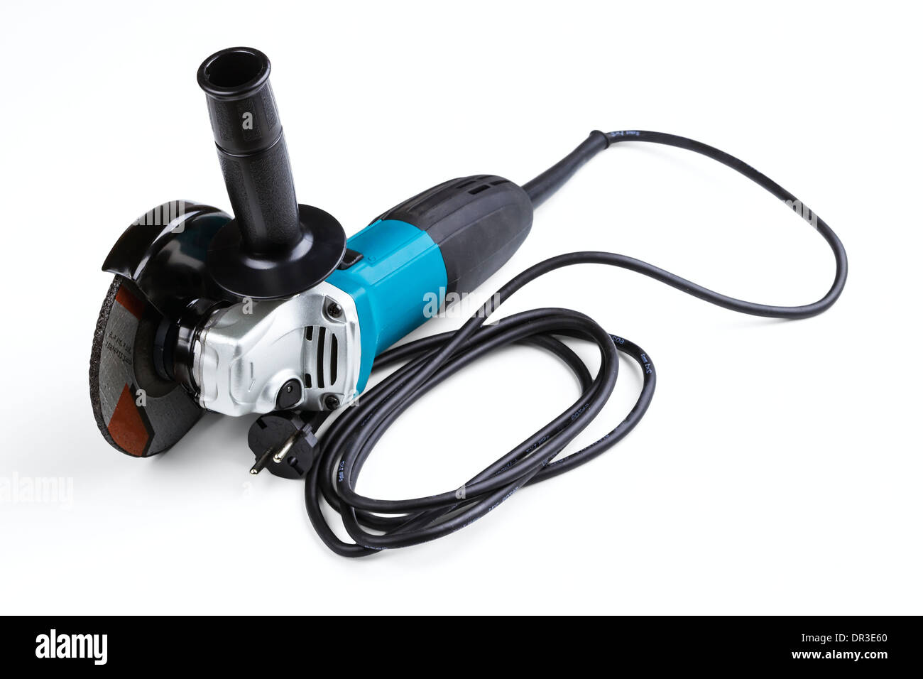 small angle grinder with abrasive disk isolated on a white background ...