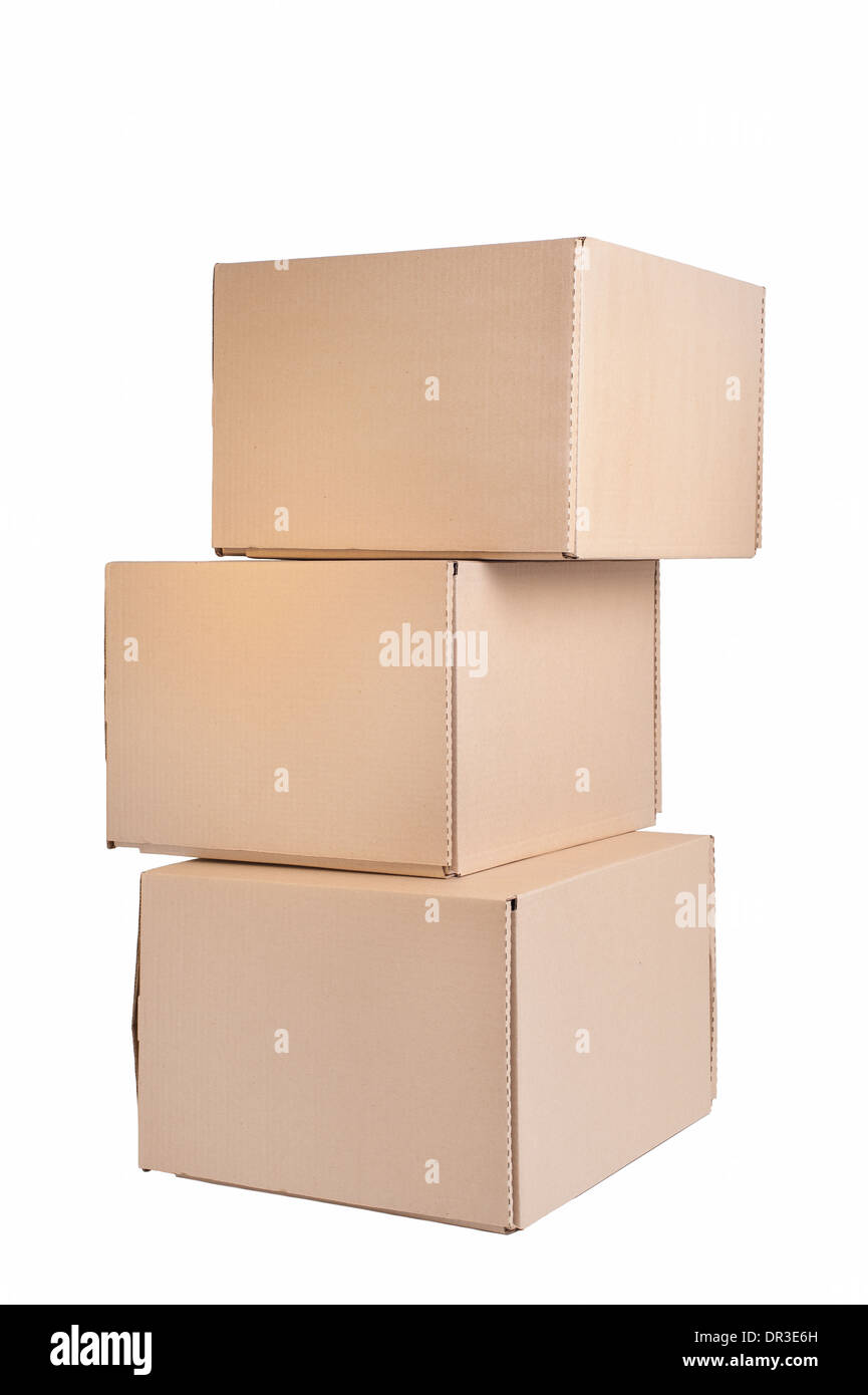 Stack of cardboard boxes Stock Photo - Alamy