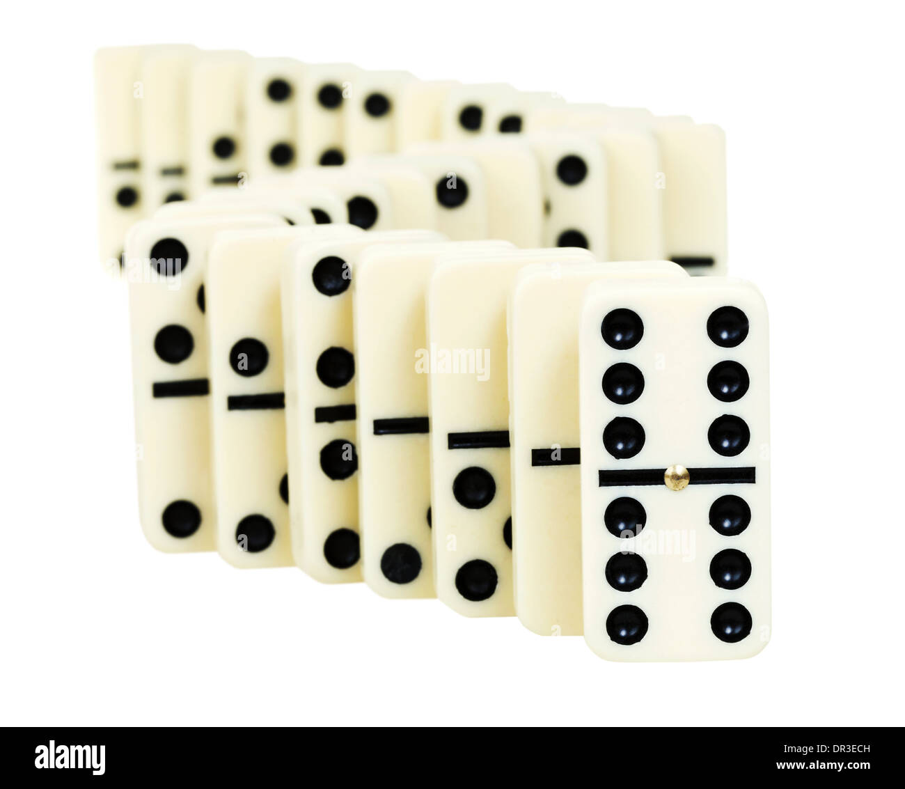 Dominoes falling Cut Out Stock Images & Pictures - Alamy