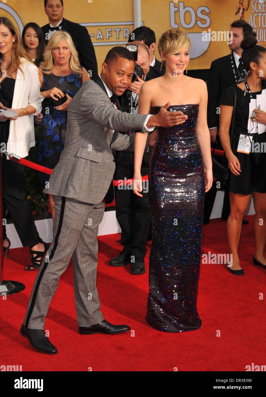 Los Angeles, CA, USA. 18th Jan, 2014. Jennifer Lawrence, Cuba Gooding ...