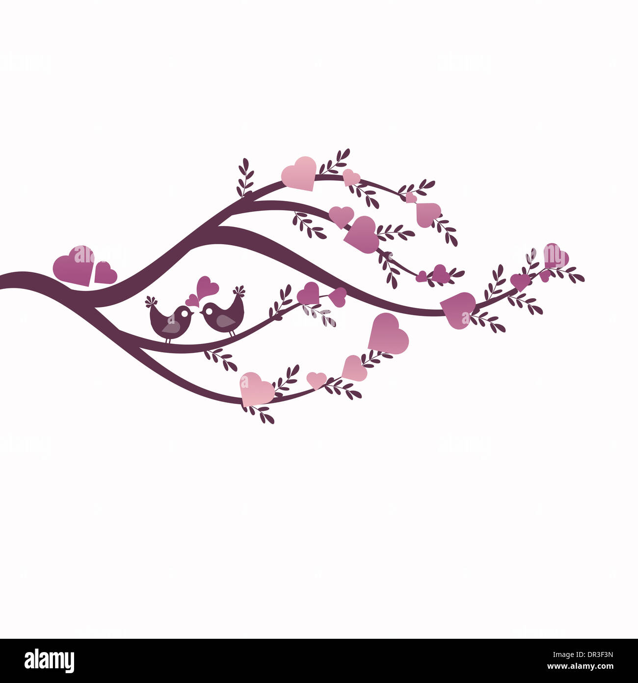 Heart tree with birds hi-res stock photography and images - Alamy