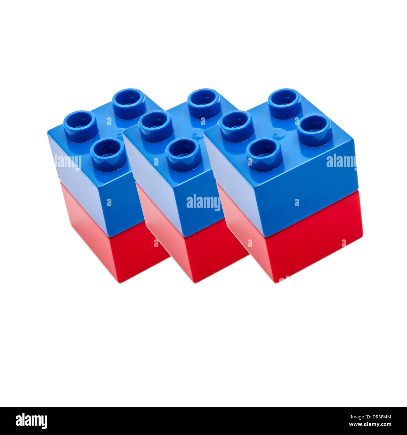 Colorful building blocks closeup on white background Stock Photo - Alamy