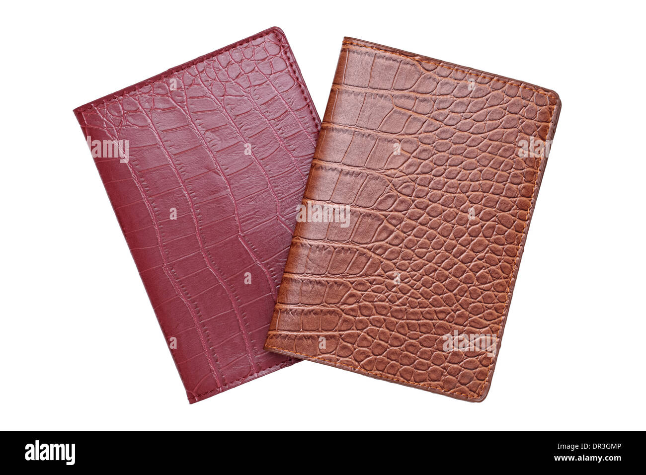 leather cover notebook isolated on white background Stock Photo - Alamy