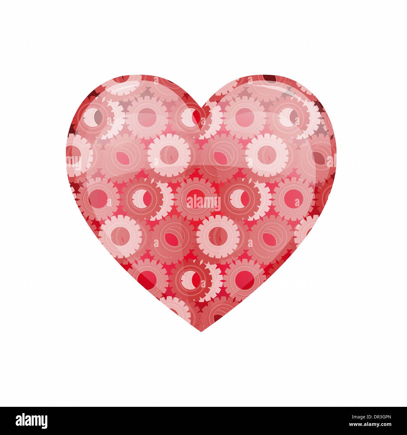 heart shape consist of gears Stock Photo - Alamy