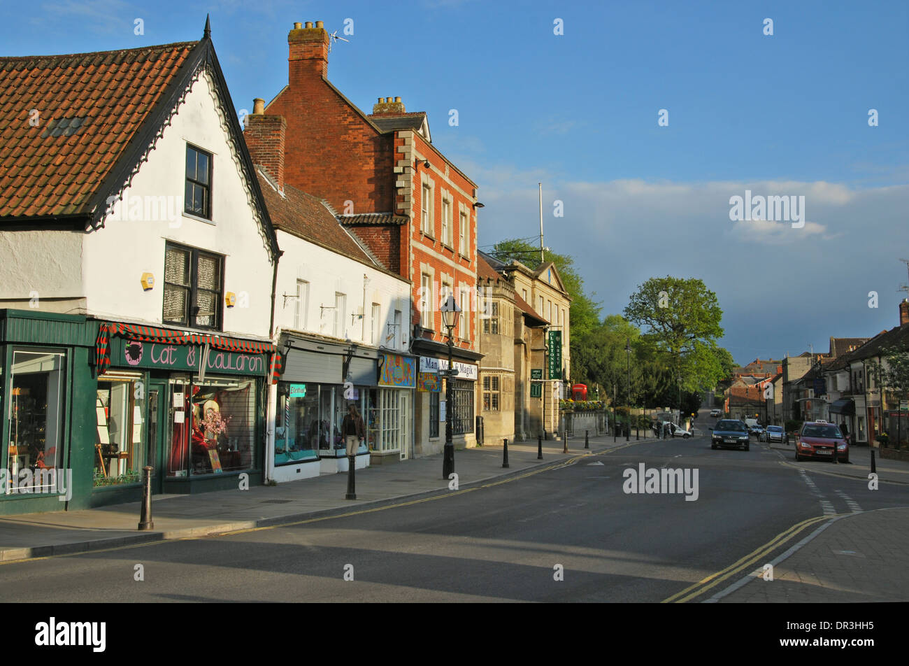 Magdalene Street Glastonbury, United Kingdom Stock Photo - Alamy