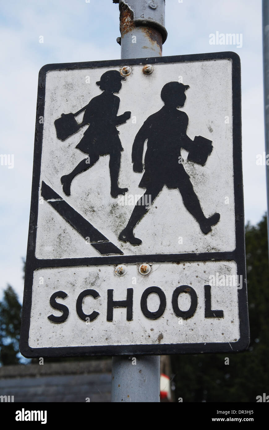 traffic sign near school Stock Photo - Alamy