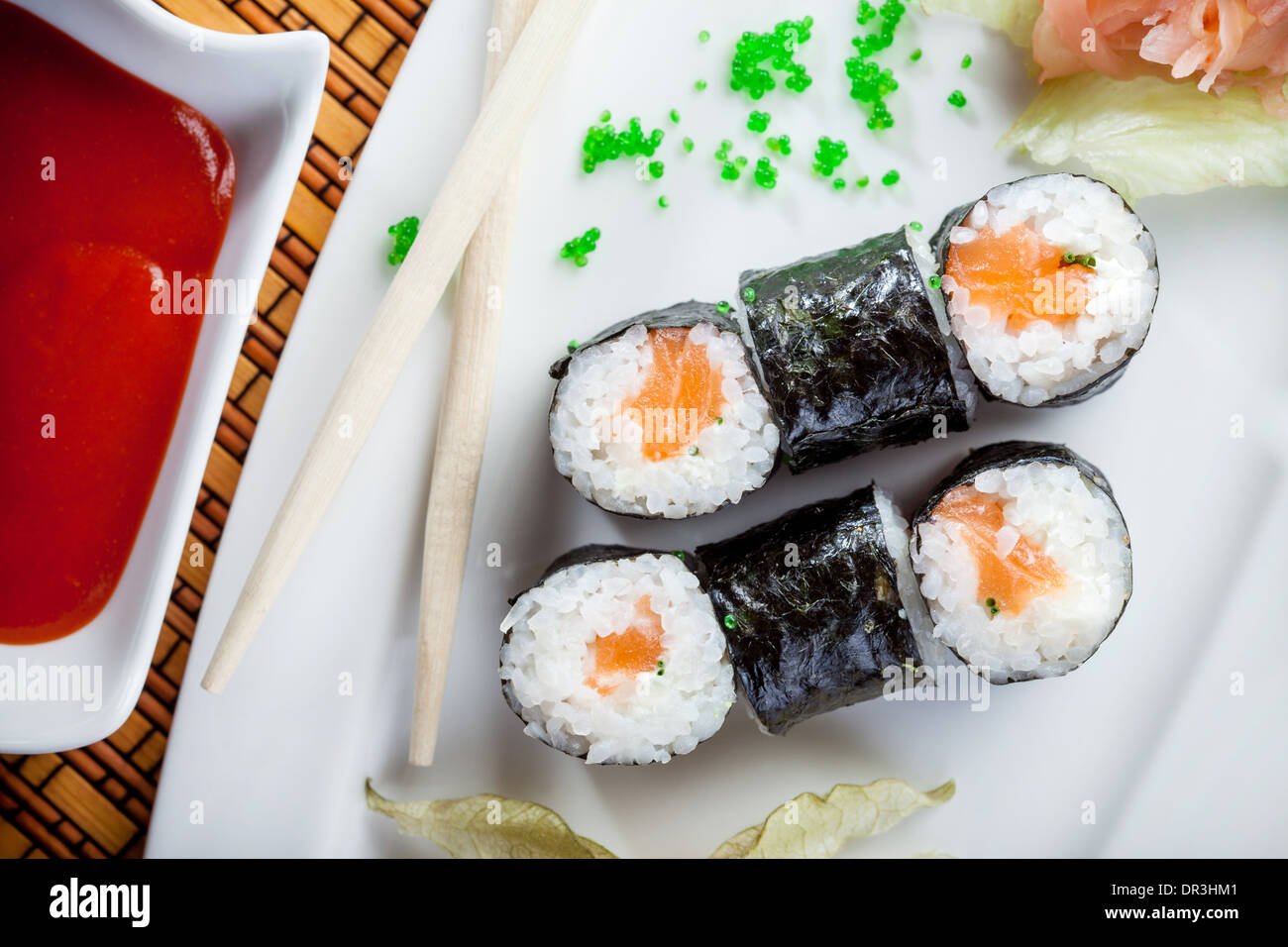 Japanese sushi rolls view hi-res stock photography and images - Alamy