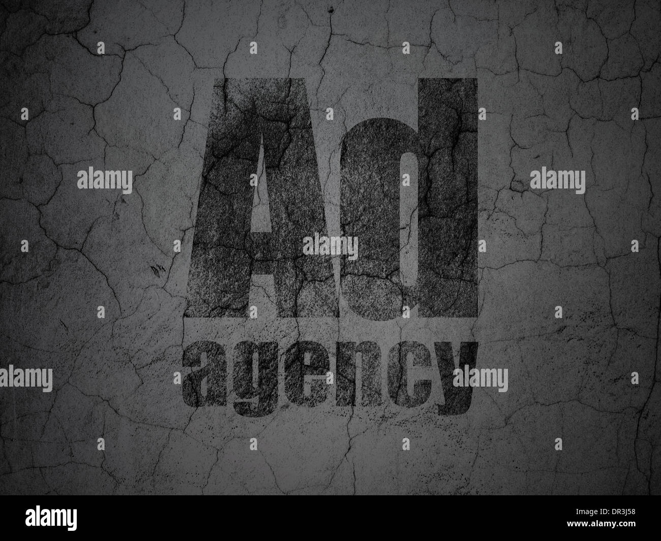 Marketing concept: Ad Agency on grunge wall background Stock Photo - Alamy