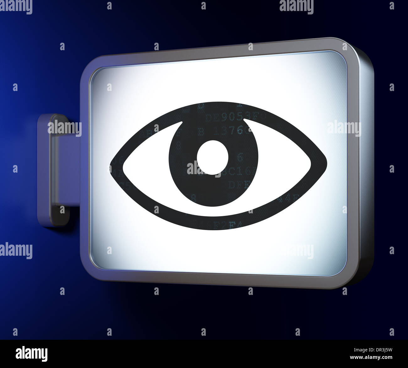 Security concept: Eye on billboard background Stock Photo - Alamy