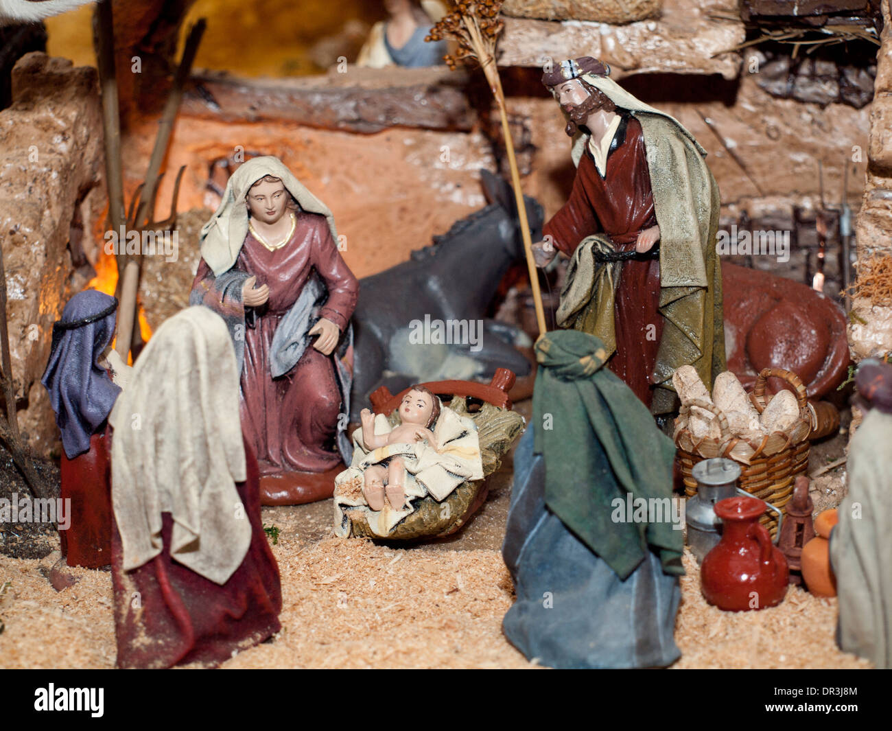 Crib scene jesus hi-res stock photography and images - Alamy