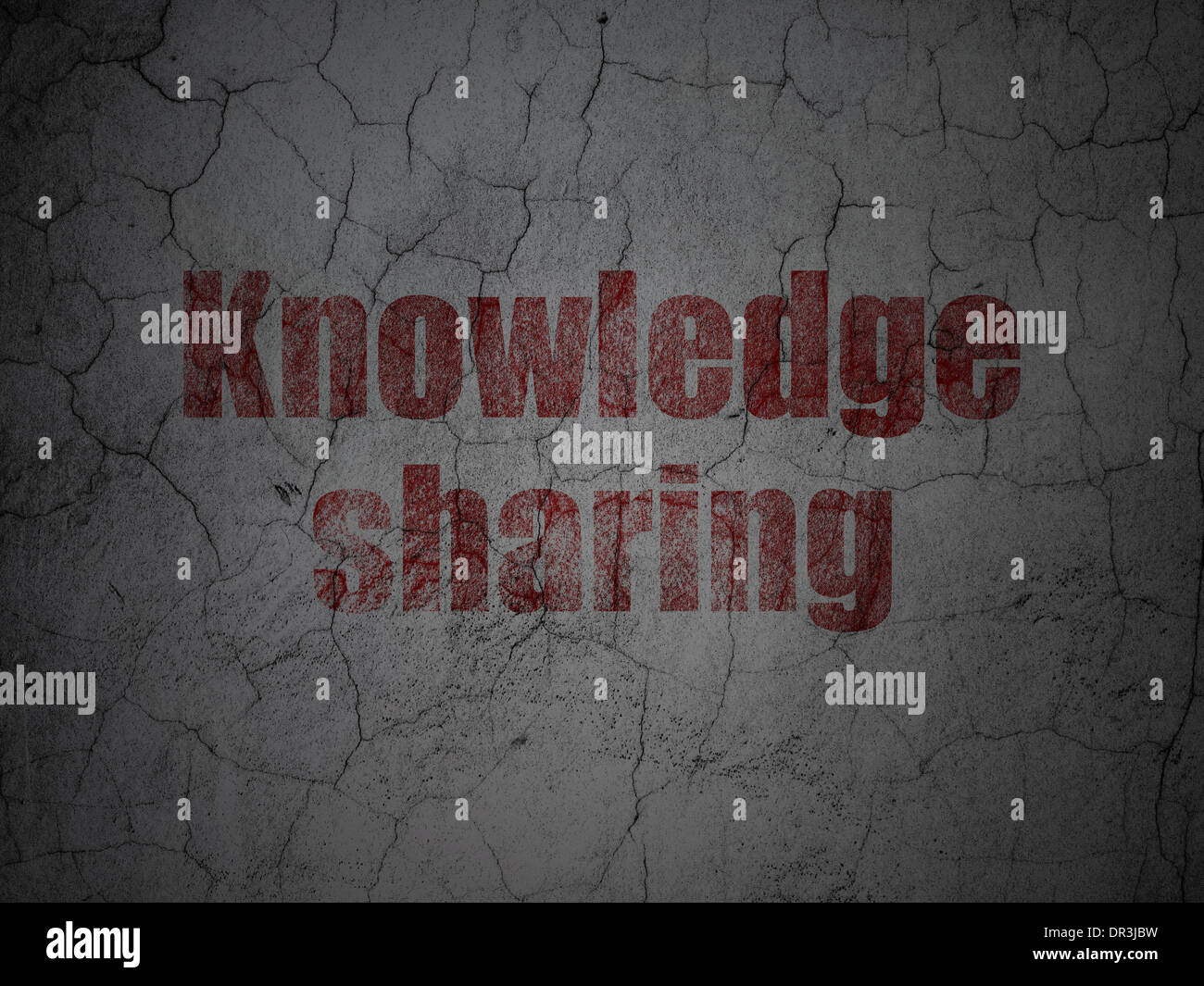 Education concept: Knowledge Sharing on grunge wall background Stock ...