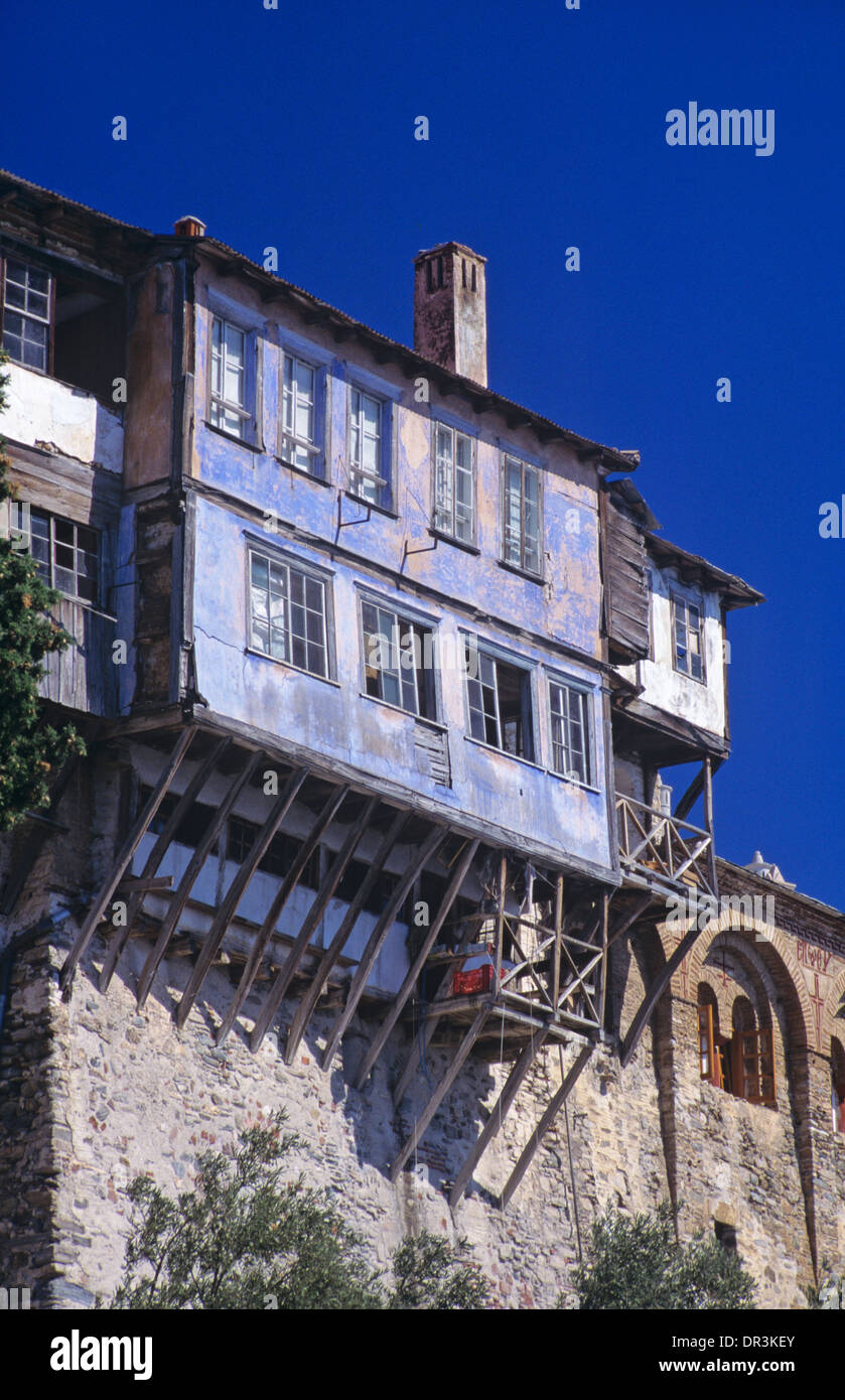 Residential Wing or Living Quarters Dochiariou Monastery Mount Athos ...