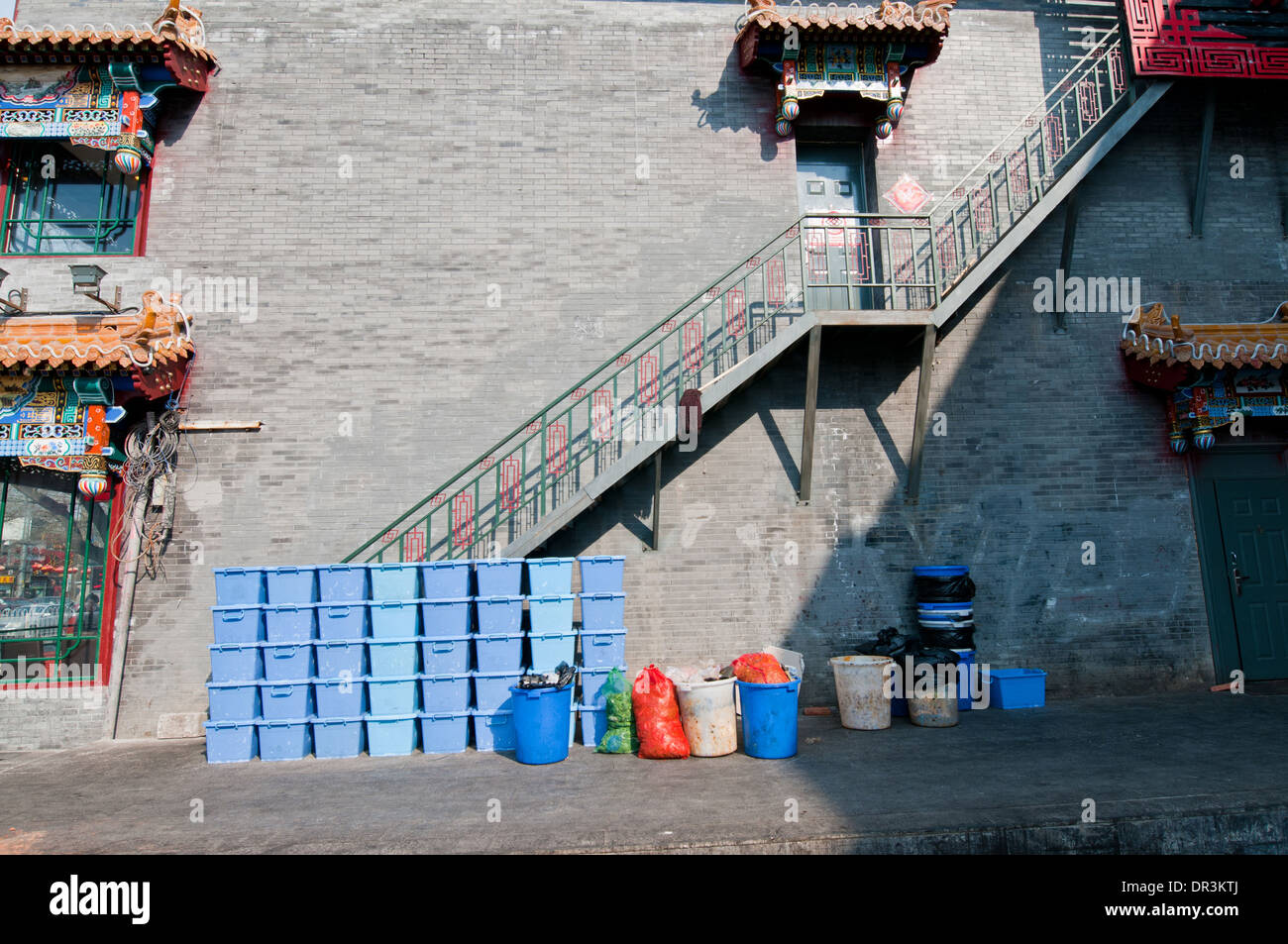 backyard of chinese restaurant in Beijing, China Stock Photo - Alamy