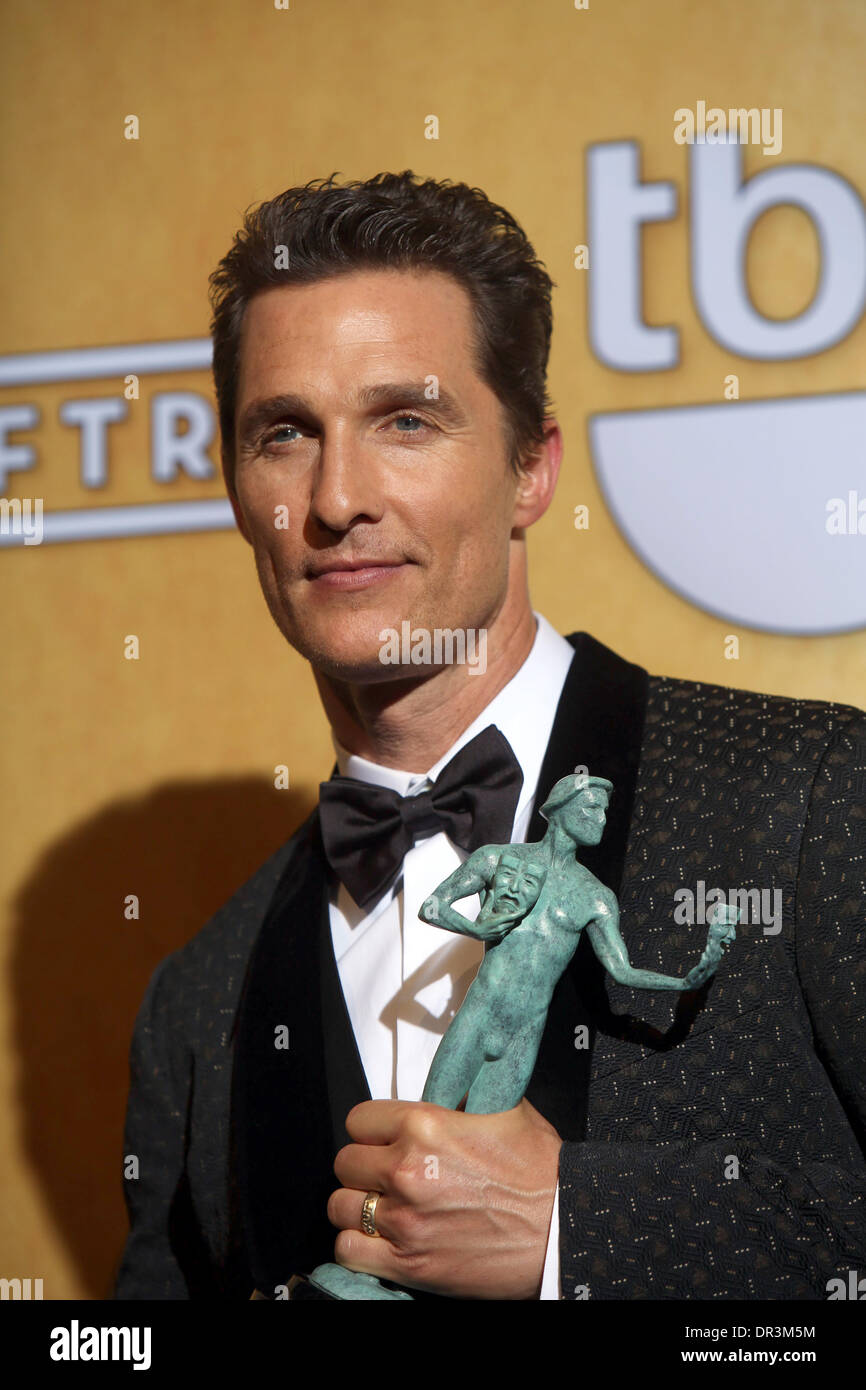 Los Angeles, USA. 18th Jan, 2014. Actor Matthew McConaughey poses in ...