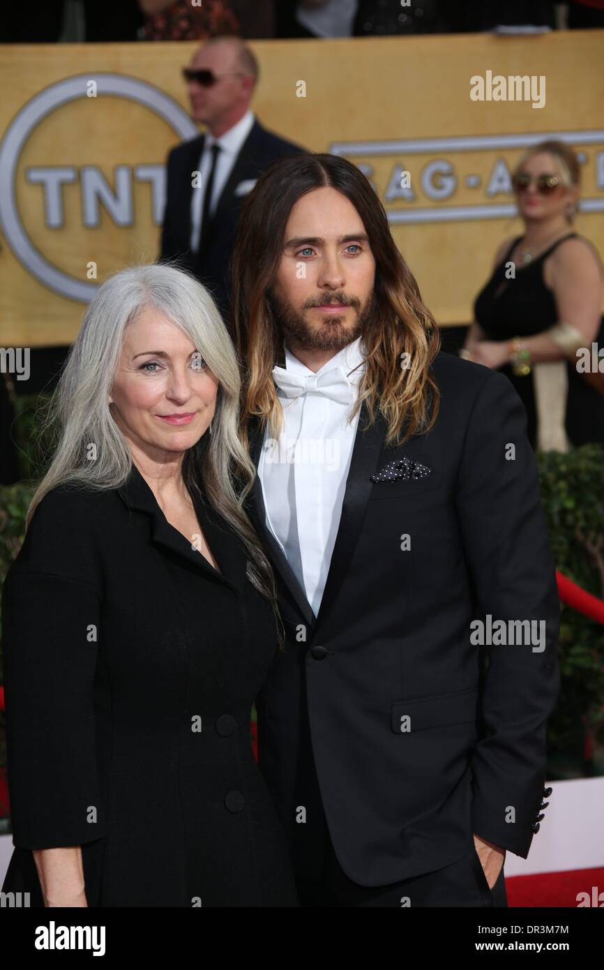 Los Angeles, USA. 18th Jan, 2014. Actor Jared Leto (R) and mother ...