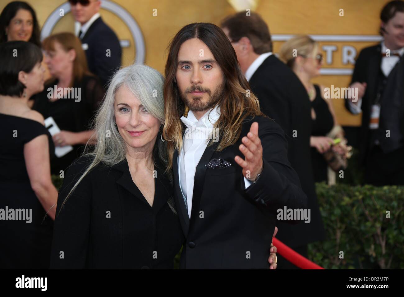 Los Angeles, USA. 18th Jan, 2014. Actor Jared Leto (R) and mother ...