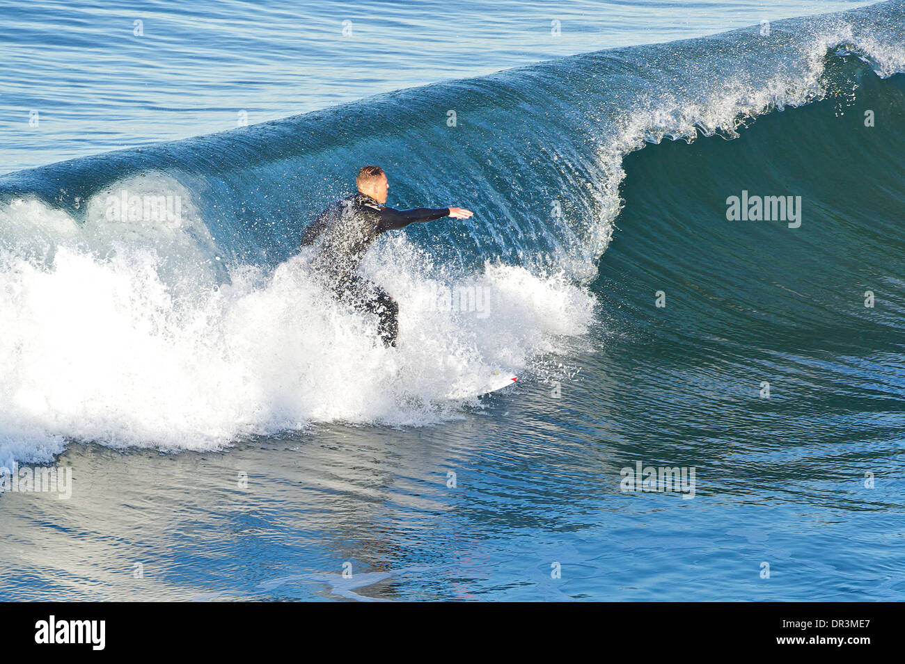 Weekend Surfing at Hermosa Beach, Los Angeles, California Stock Photo ...