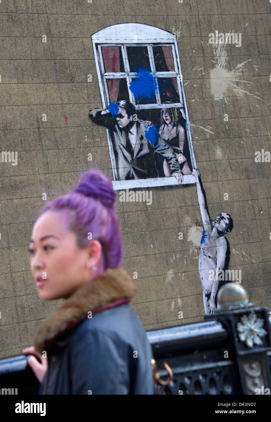 Banksy artwork in Bristol Stock Photo - Alamy