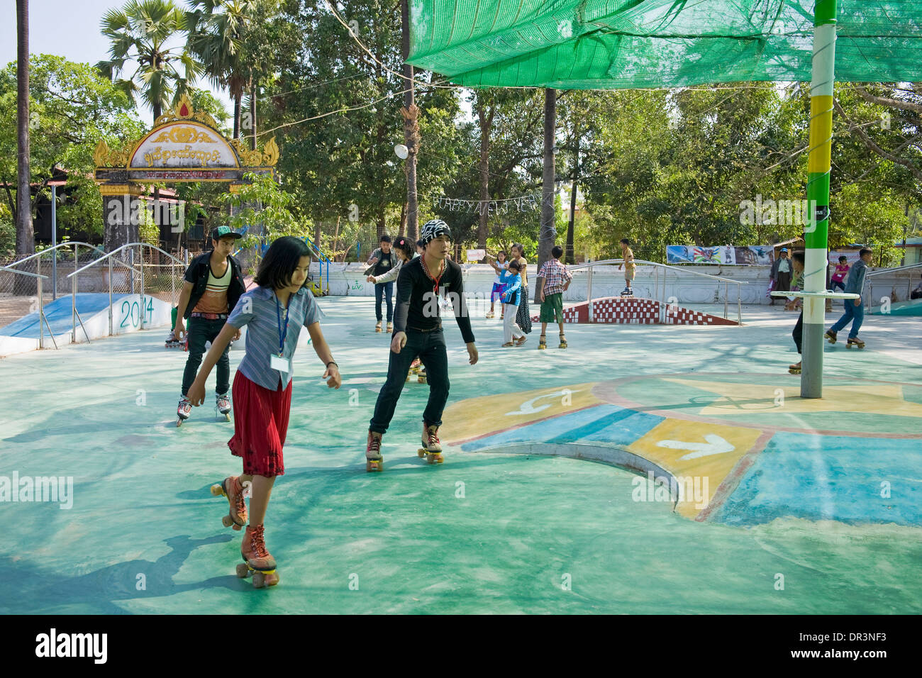 Myanmar, Bago, skating rink Stock Photo - Alamy