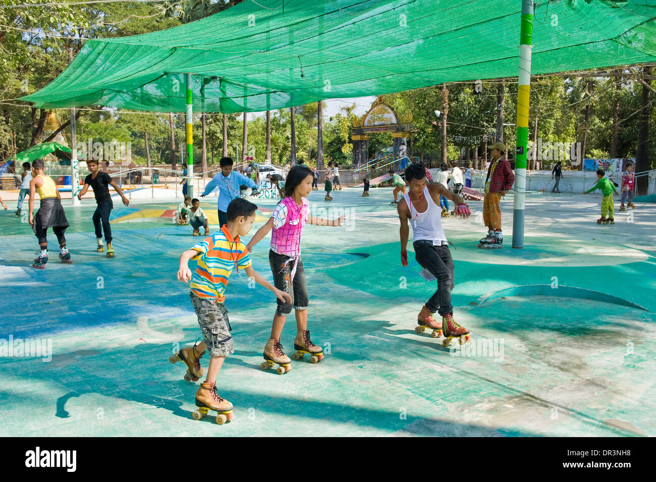 Myanmar, Bago, skating rink Stock Photo - Alamy