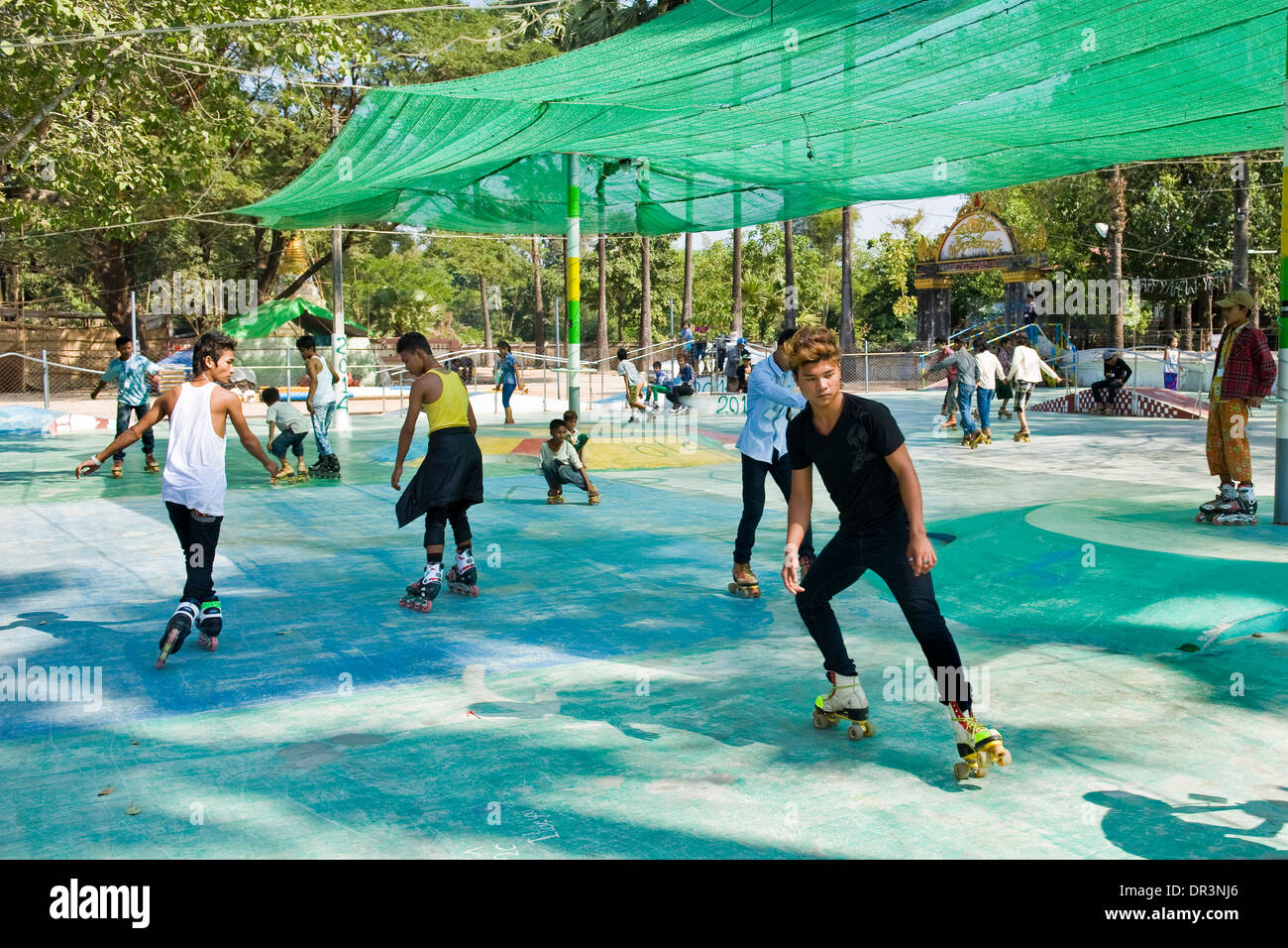 Myanmar, Bago, skating rink Stock Photo - Alamy