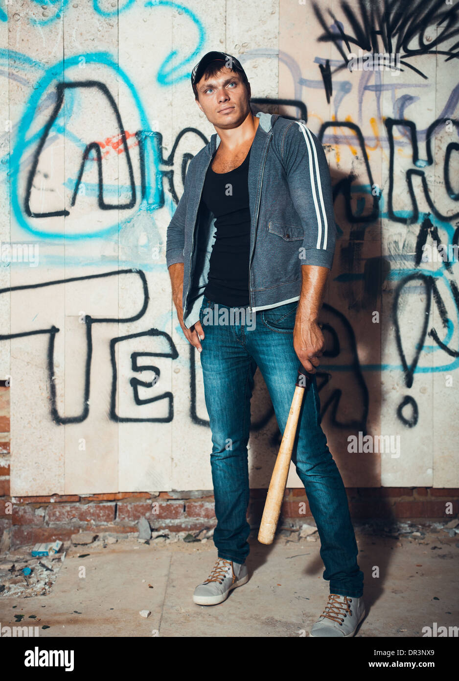 Muscular man baseball bat on hi-res stock photography and images - Alamy