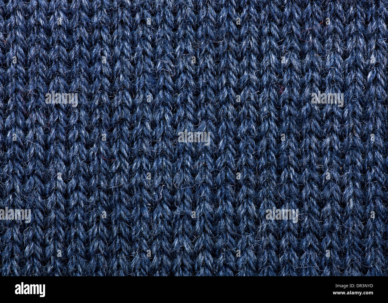 Macro detail of blue knitted wool texture or background Stock Photo - Alamy