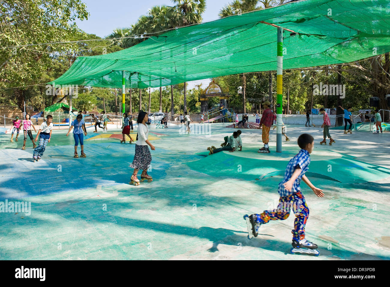Myanmar, Bago, skating rink Stock Photo - Alamy