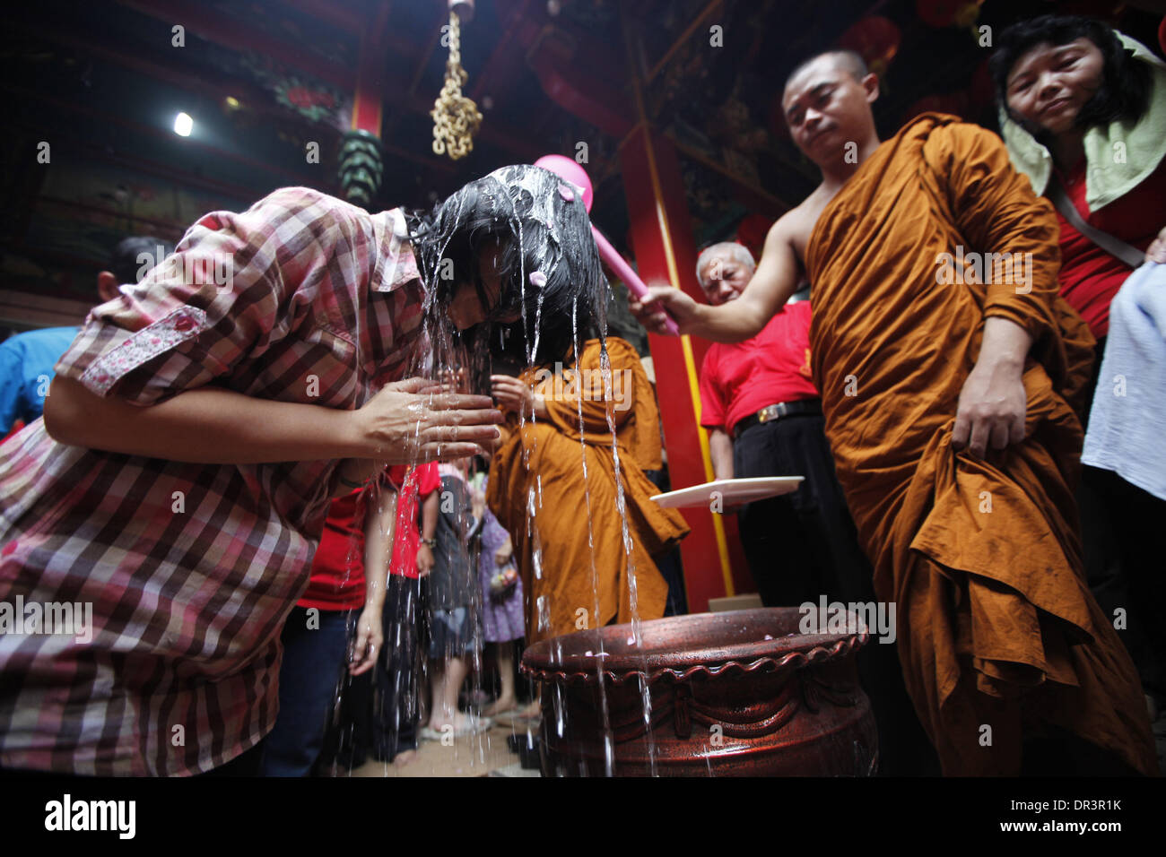 Solo, Central Java, Indonesia. 19th Jan 2014. An Indonesia Chinese are ...