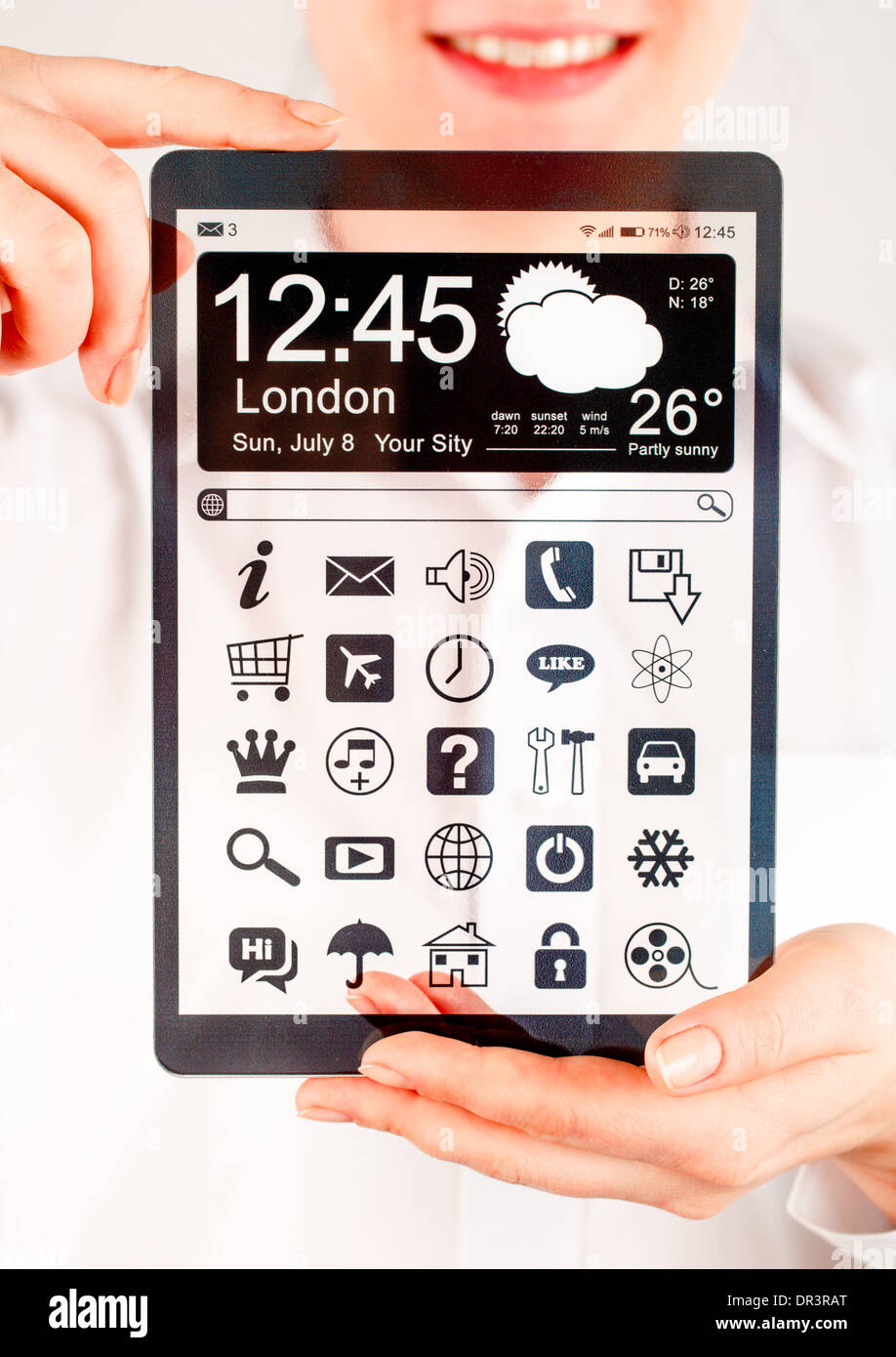 Futuristic business tablet hi-res stock photography and images - Alamy