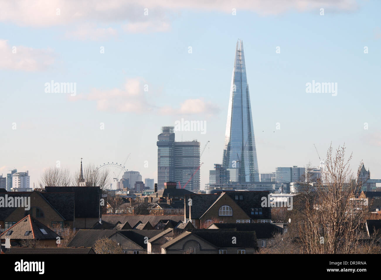 The Shard from Stave Hill, Rotherhithe, London, SE!6 Stock Photo - Alamy