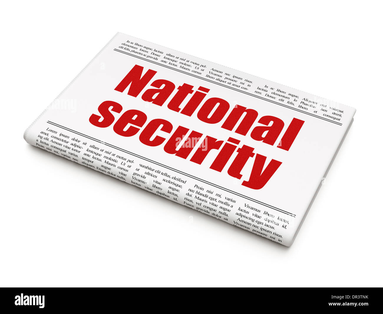 Protection concept: newspaper headline National Security Stock Photo ...