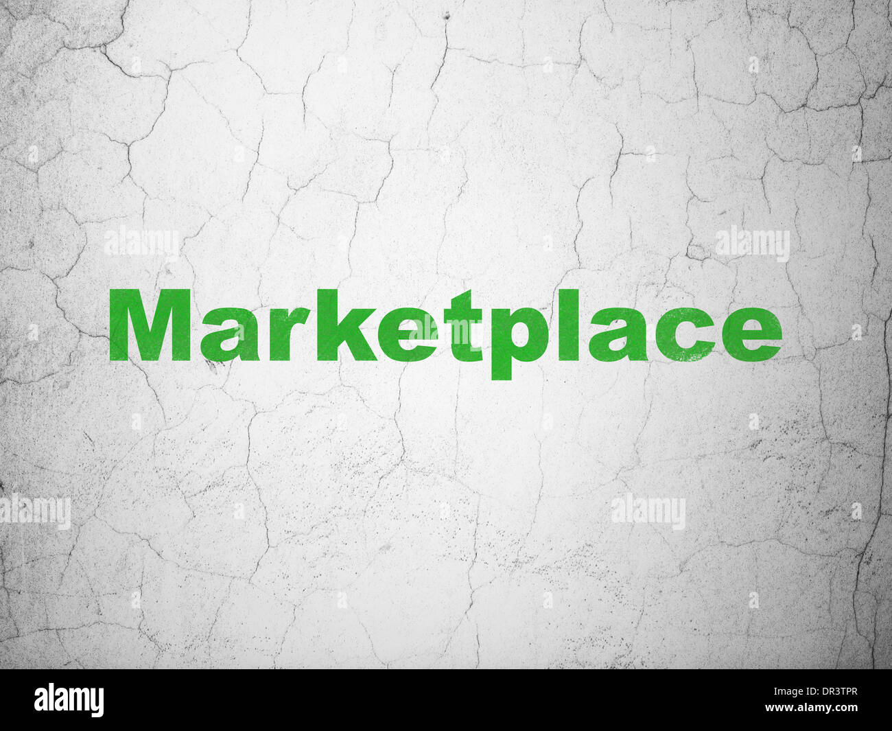 Marketing concept: Marketplace on wall background Stock Photo - Alamy