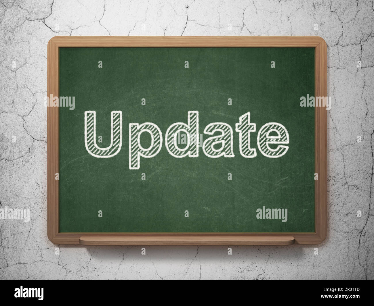 Web design concept: Update on chalkboard background Stock Photo - Alamy
