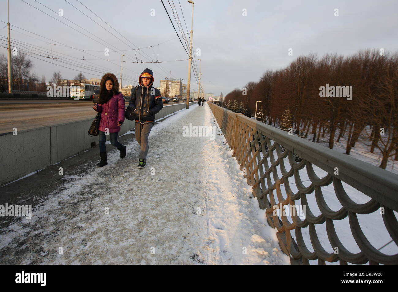 Kaliningrad, Russia 18th, January 2013 Frost in Kaliningrad reaches ...