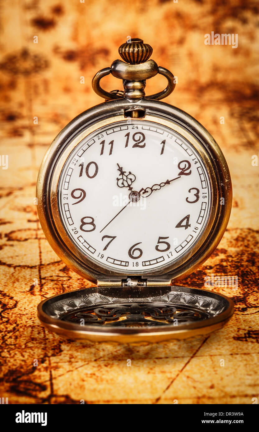 Vintage Antique pocket watch Stock Photo - Alamy