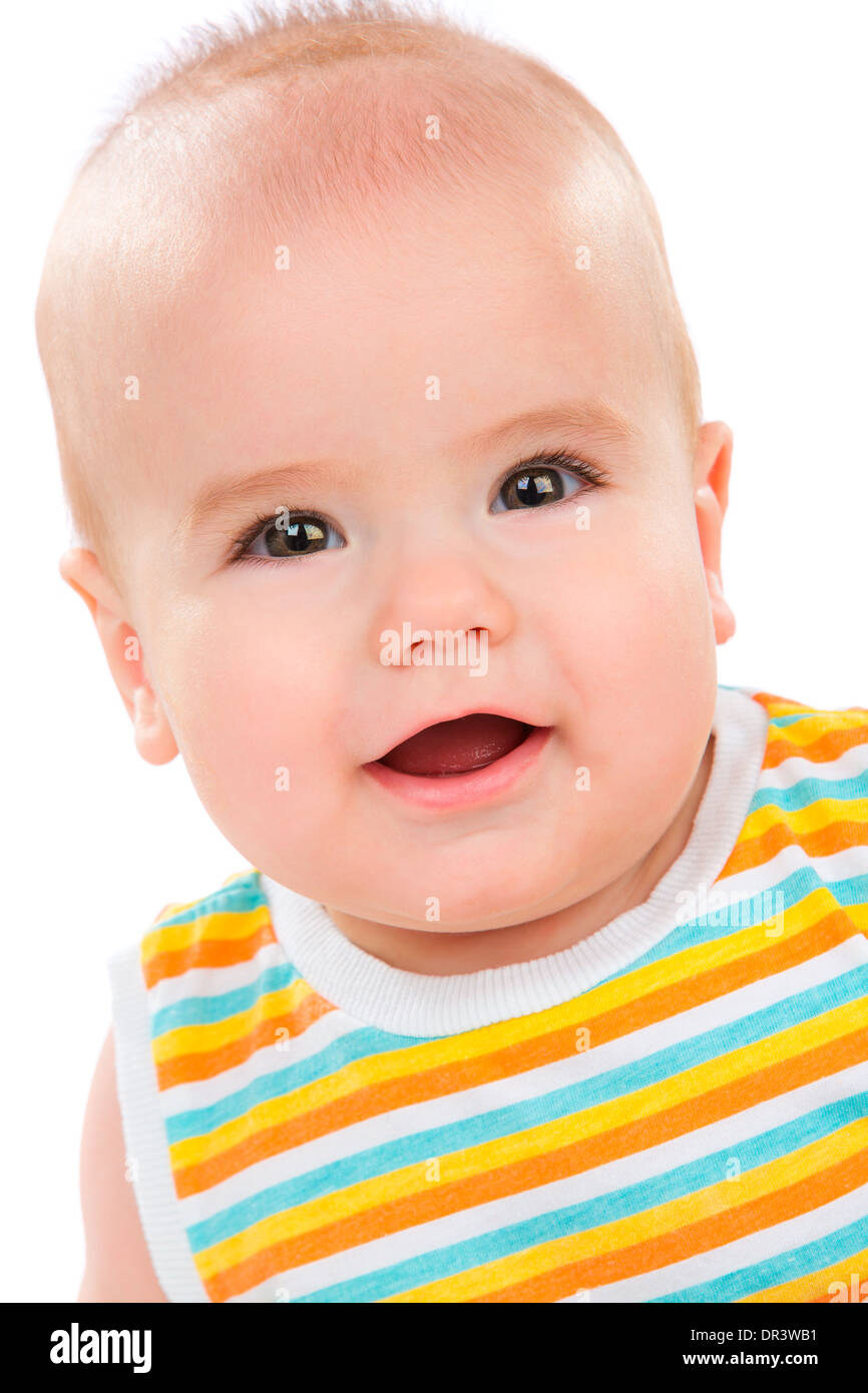 Happy Little Baby isolated on white background Stock Photo - Alamy