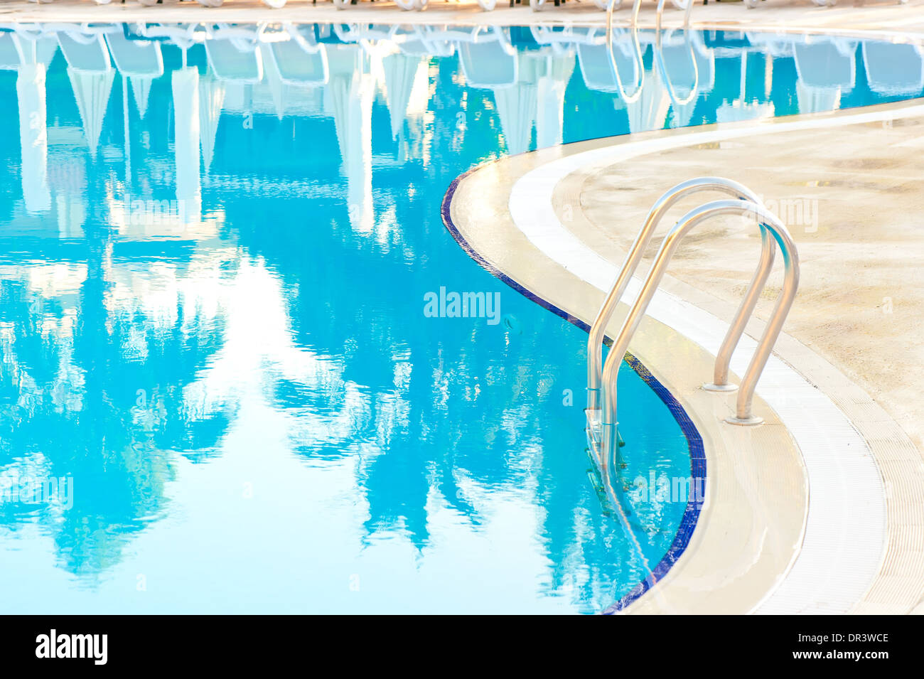 bending edge of the pool and stairs Stock Photo - Alamy