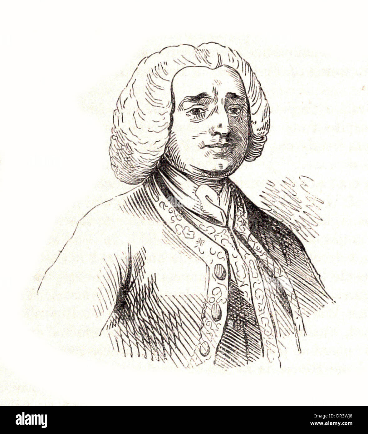 Portrait of Henry Fox - Britsh engraving Stock Photo - Alamy