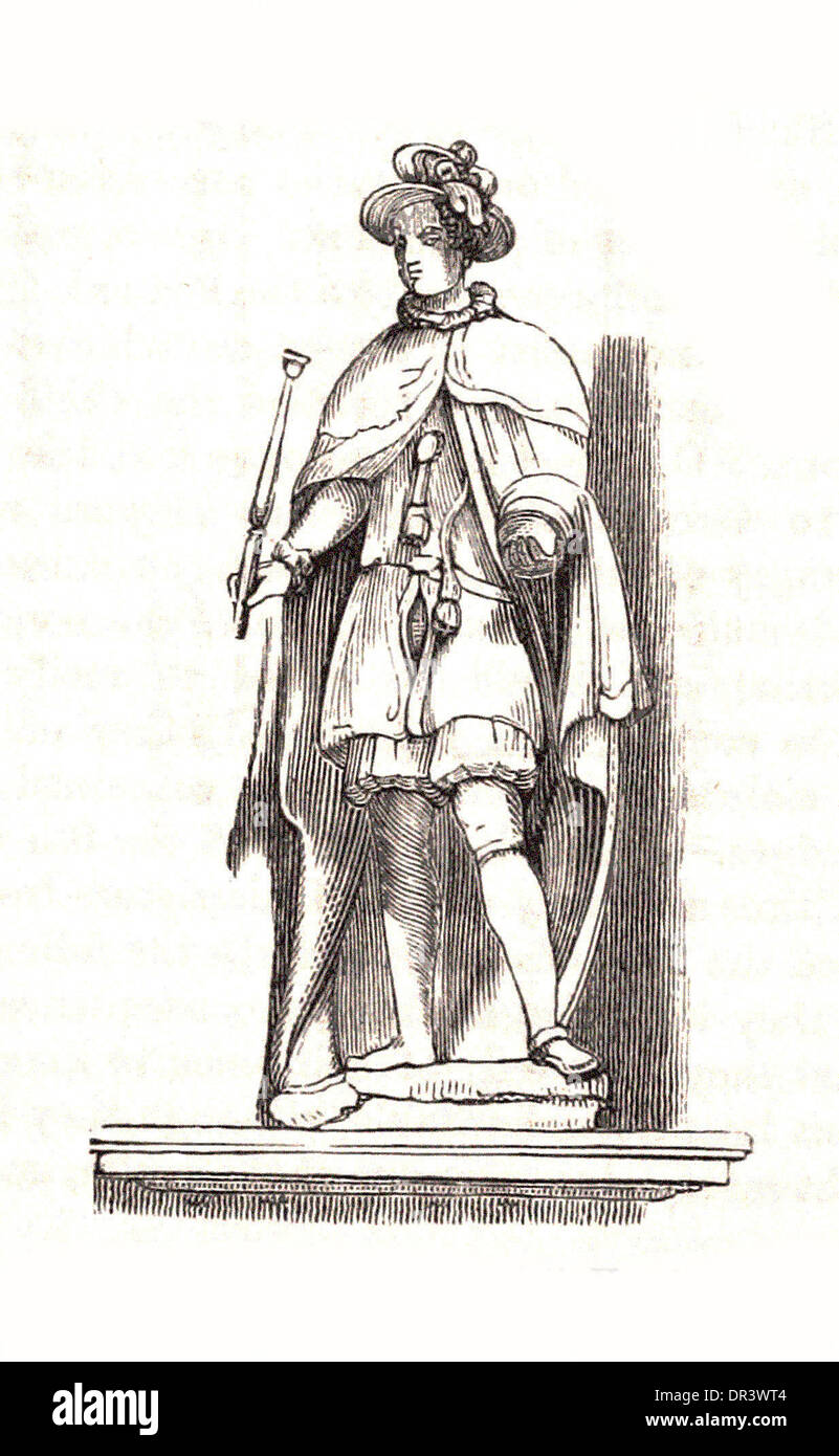 Statue of Edward VI - Britsh engraving Stock Photo - Alamy