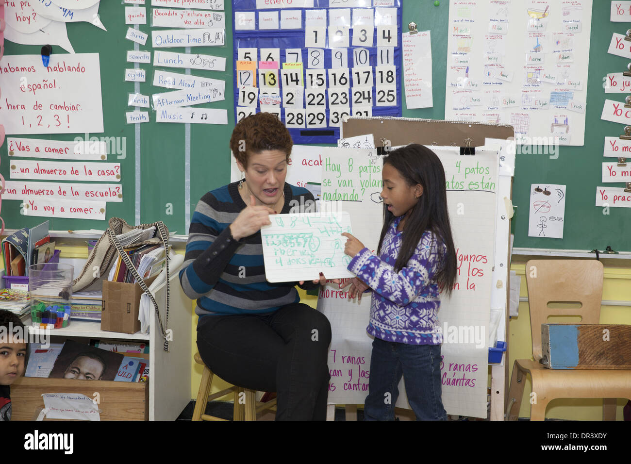 Bilingual (Spanish & English) public elementary school class in New ...