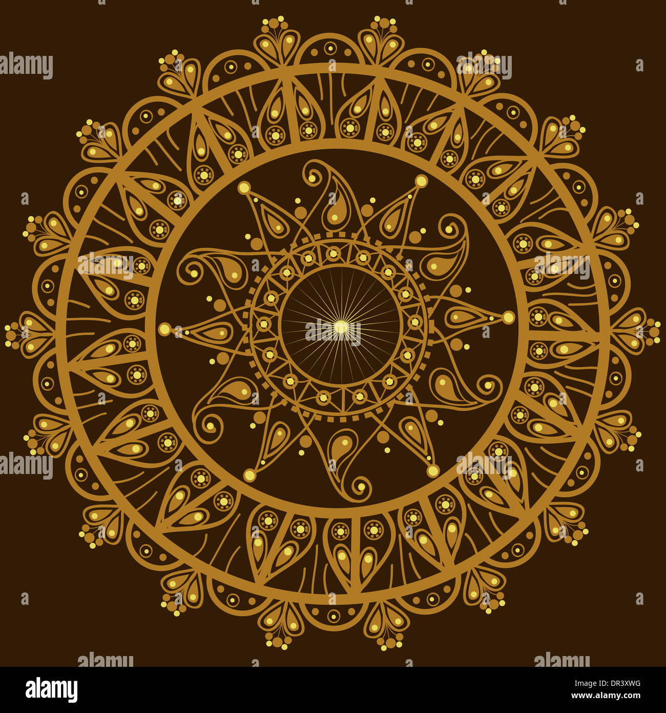 Ornamental round decoration Stock Photo - Alamy